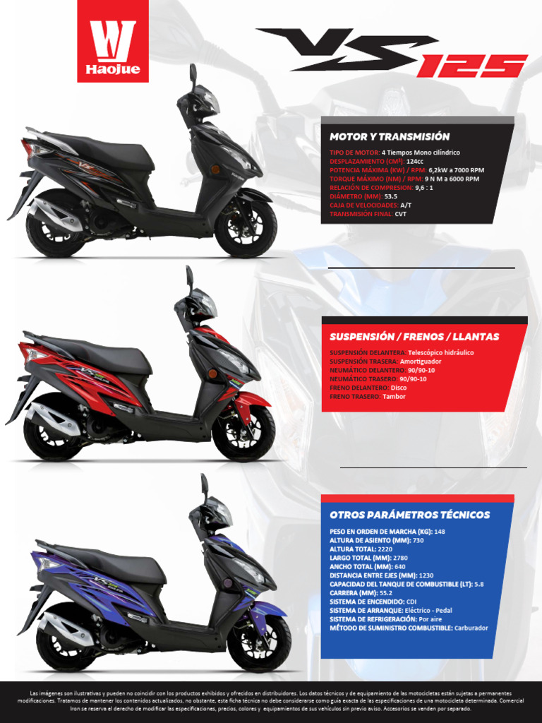 Ficha Tecnica VS125 | PDF