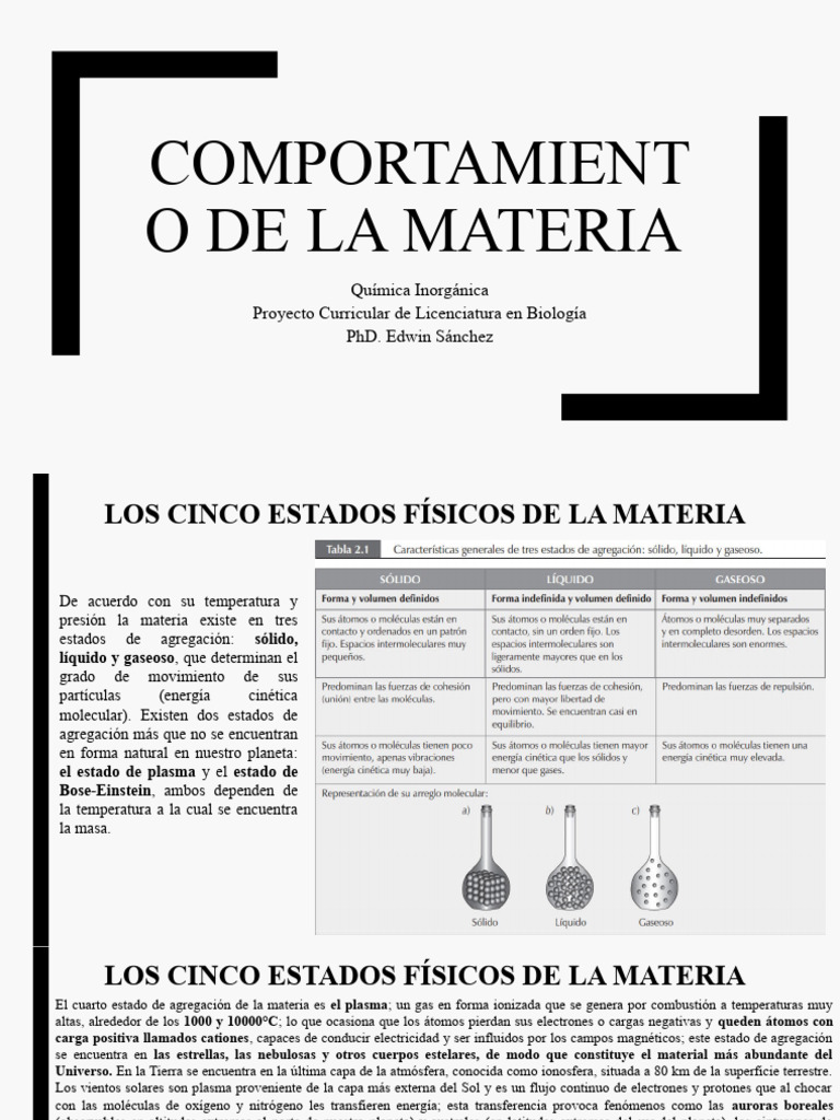 5-Comportamiento de La Materia | PDF