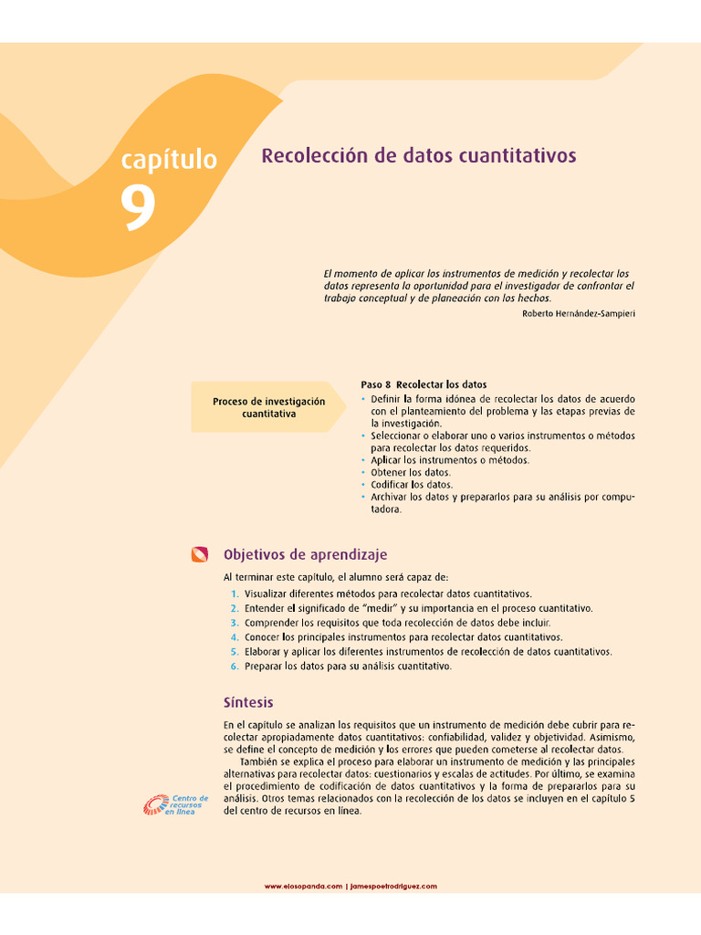 Recoleccion de datos cuantitativos Sampieri | PDF