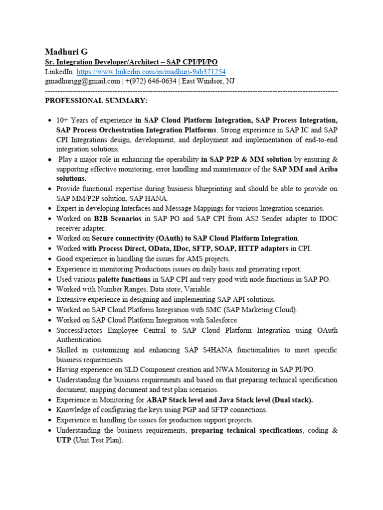 Gmadhurigg SAP CPI PI PO | PDF | Computers