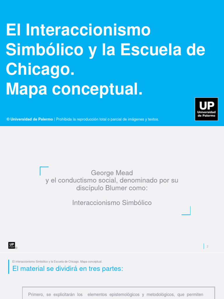 El Interaccionismo Simbólico y La Escuela de Chicago. Mapa Conceptual | PDF