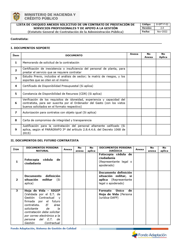 8 GPT F 02 - Checklist - Anexos | PDF