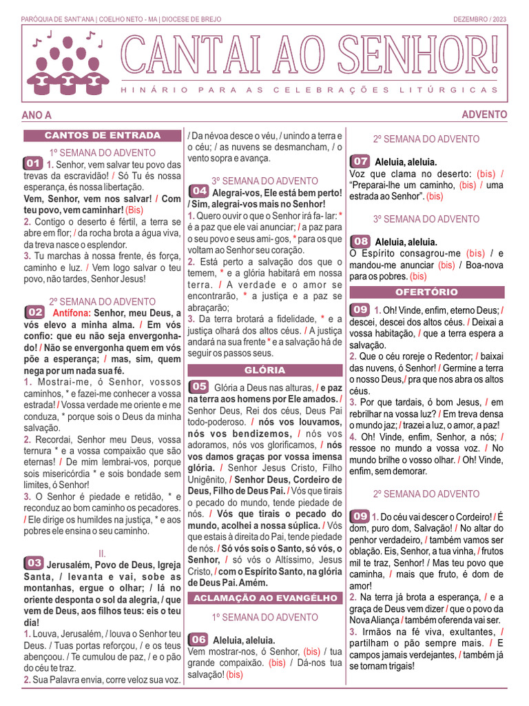 Folha de Cantos | PDF