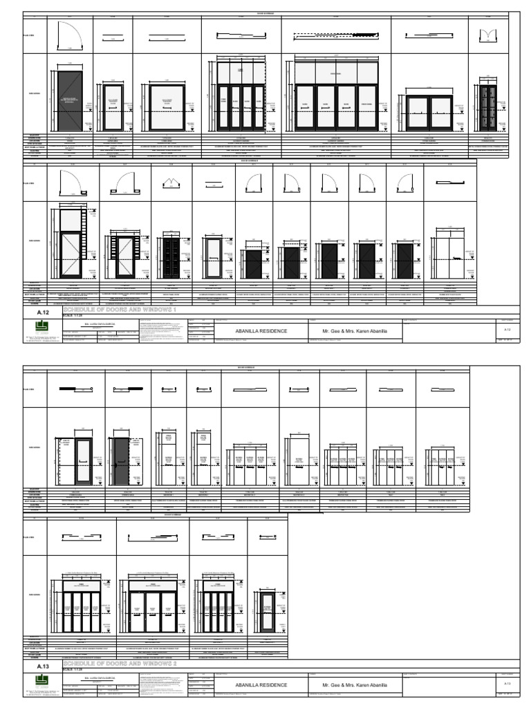 KA - SCHEDULE of DOORS & WINDOWS | PDF