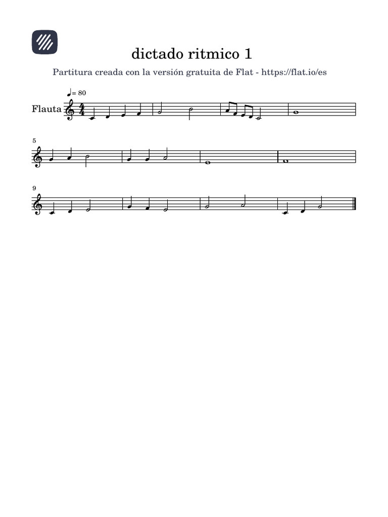 Dictado Ritmico 1 | PDF