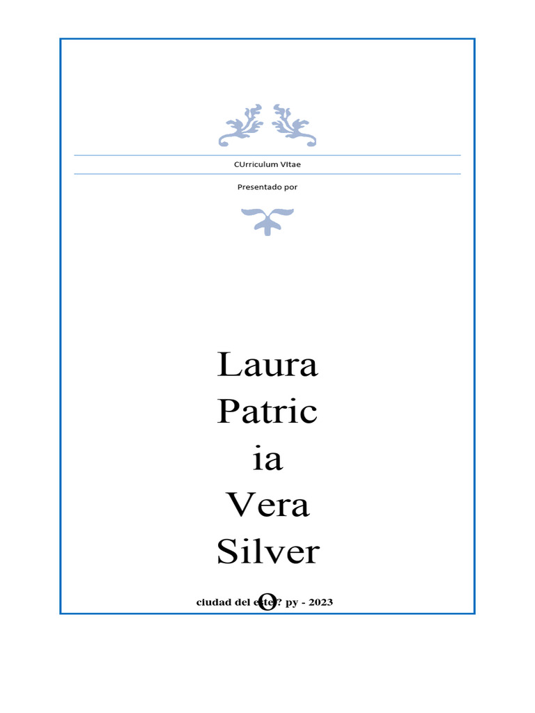 Curriculum Vitae de Laura Vera Silvero | PDF