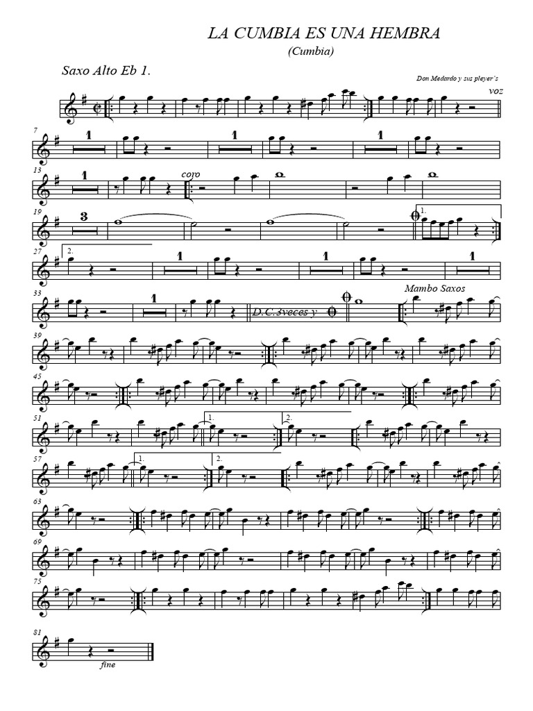 La Cumbia Saxo 1 | PDF