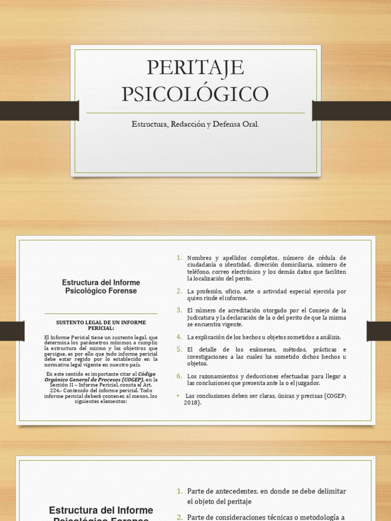 Informe-Peritaje Psicológico PDF | PDF