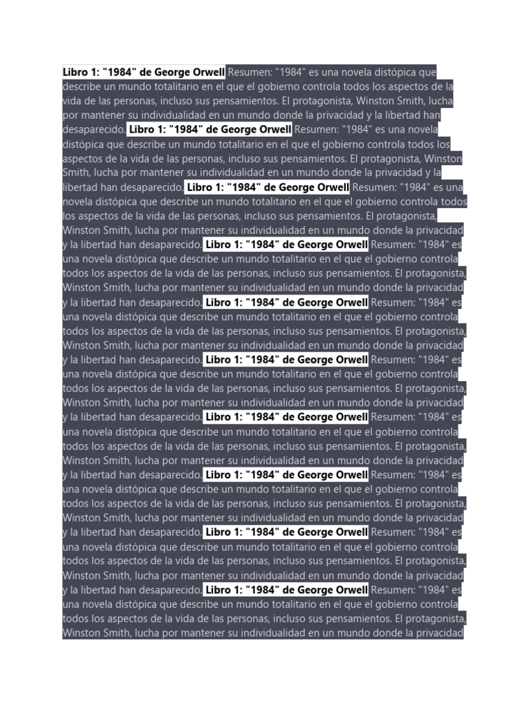 George Resume | PDF | Distopía | George Orwell