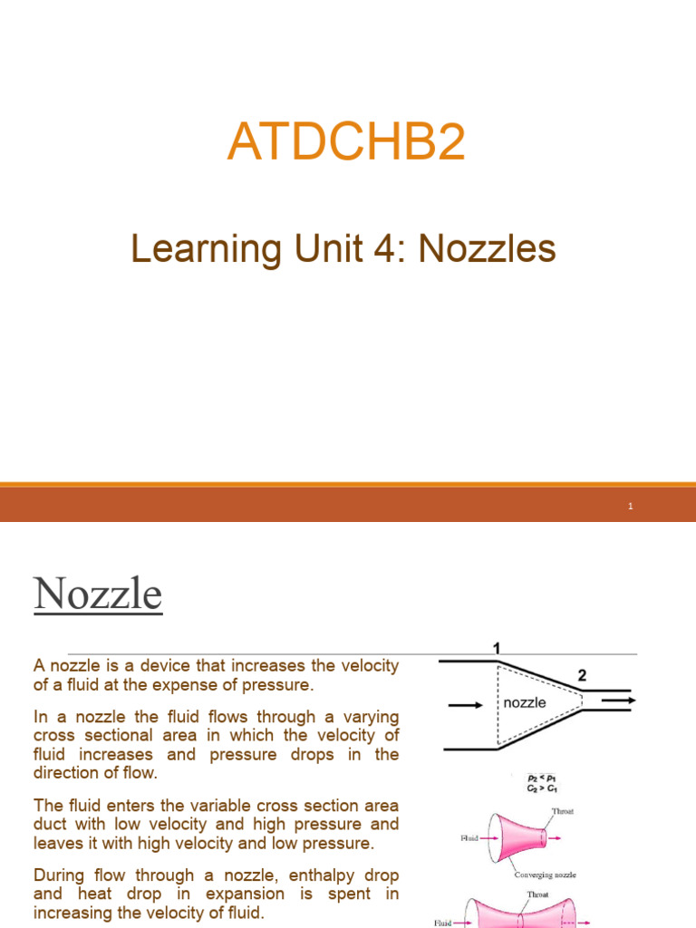Nozzle and Diffuser Fundamentals | PDF | Nozzle | Fluid Dynamics