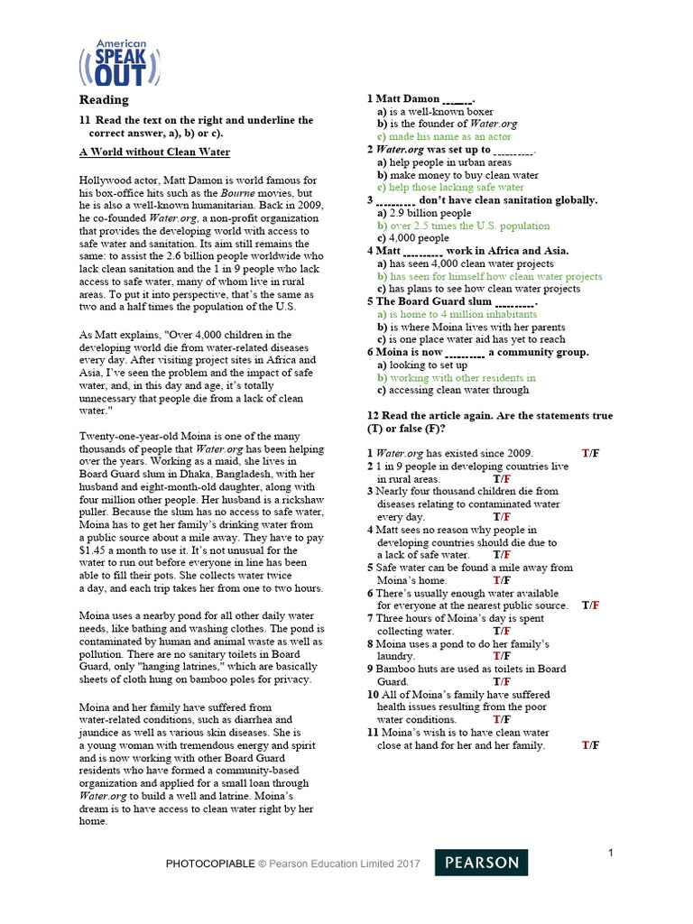 Reading Reinforcement - Liz Mishell Carranza Consuegra | PDF | Drinking ...