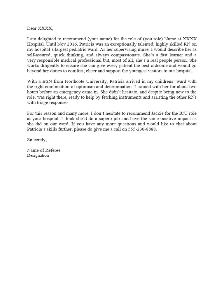 Nursing Reference Template | PDF