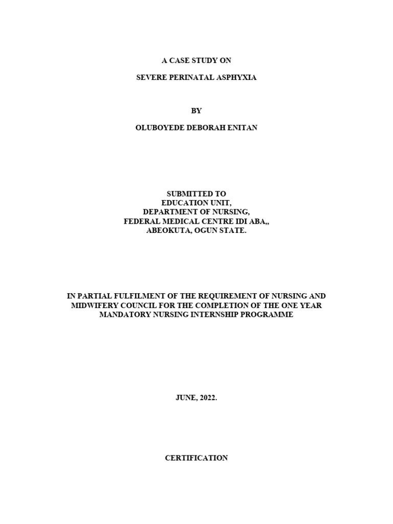 Case Study FMC | Download Free PDF | Fetus | Infant Mortality