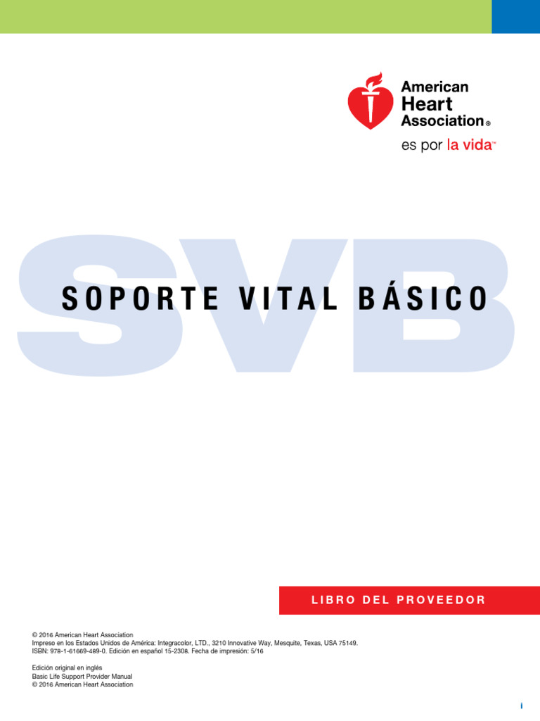 Soporte Vital Básico: Libro Del Proveedor | Descargar gratis PDF | Reanimación cardiopulmonar ...