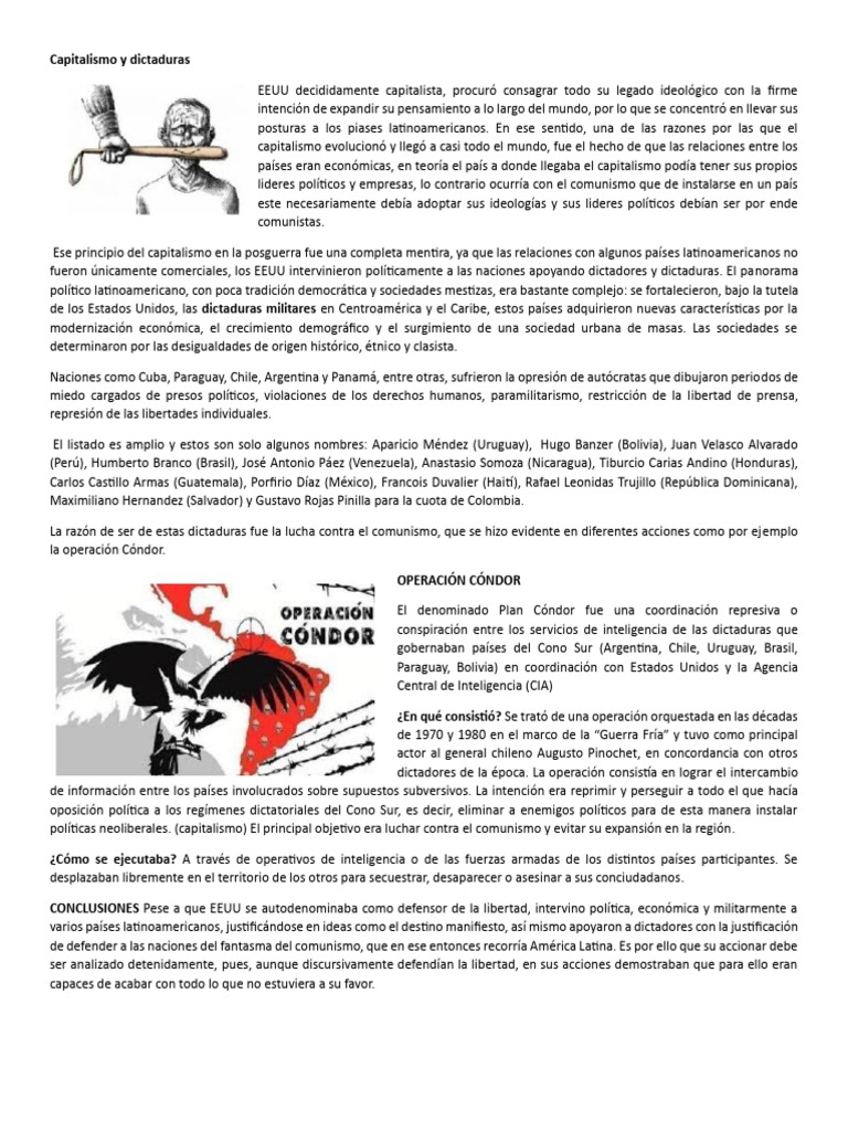 Capitalismo y Dictaduras en América Latina | PDF | Ciencias sociales