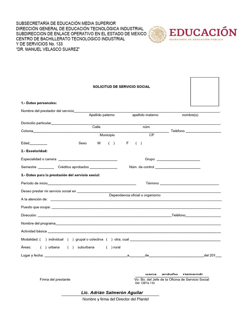 FORMATOS Serv Social 2023 | PDF