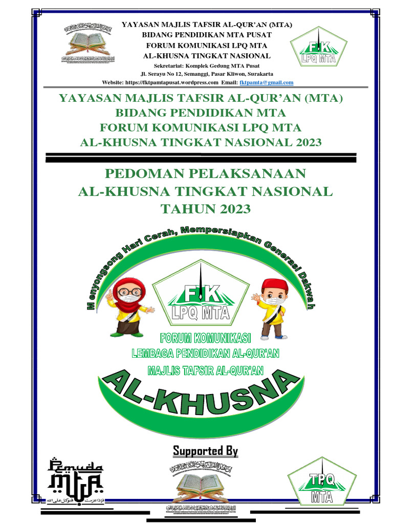 Juknis Al-Khusna 2023 | PDF