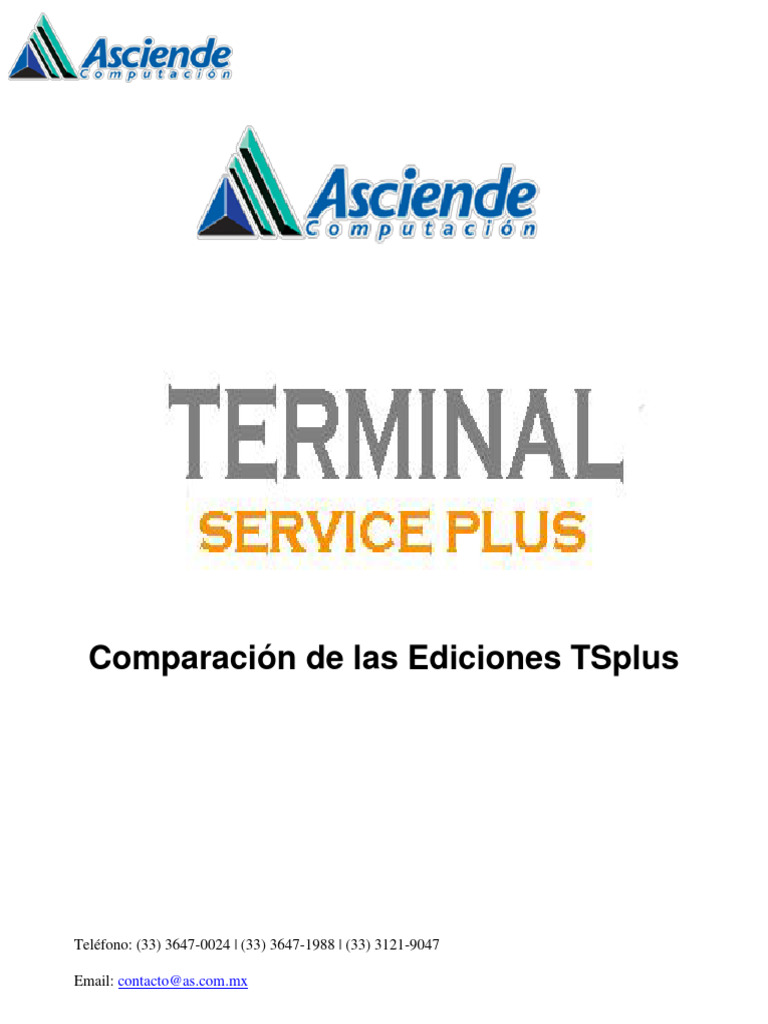 Comparación de Las Ediciones Terminal Service Plus | PDF | Red mundial | Internet y web