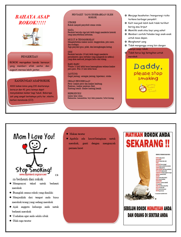 Leaflet Bahaya Asap Rokok | PDF