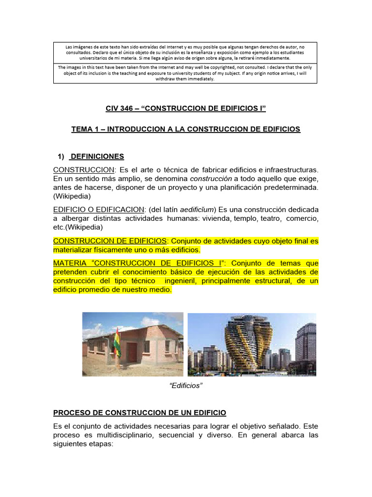 Civ 346.tema 1.introduccion A La Construccion de Edificios | PDF | Arte | Computadoras