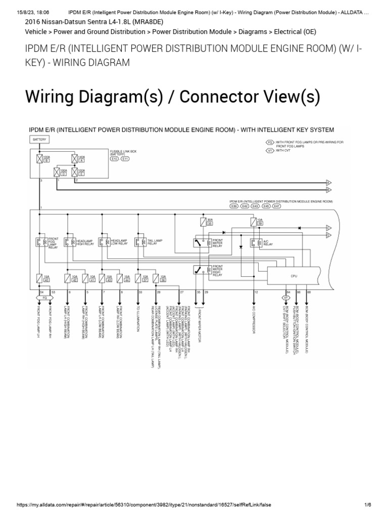 IPDM E_R (Intelligent Power Distribution Module Engine Room) (W_ I-Key) - Wiring Diagram (Power ...