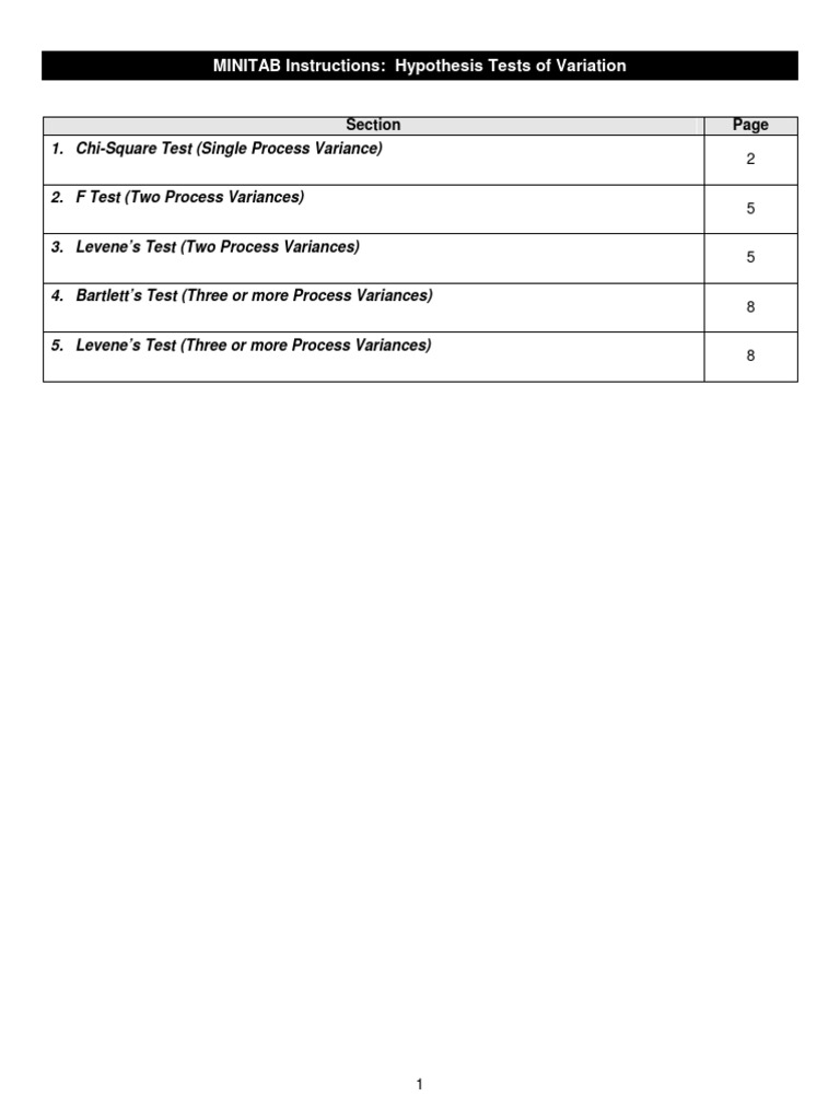 Hypothesis Testing with MINITAB | PDF