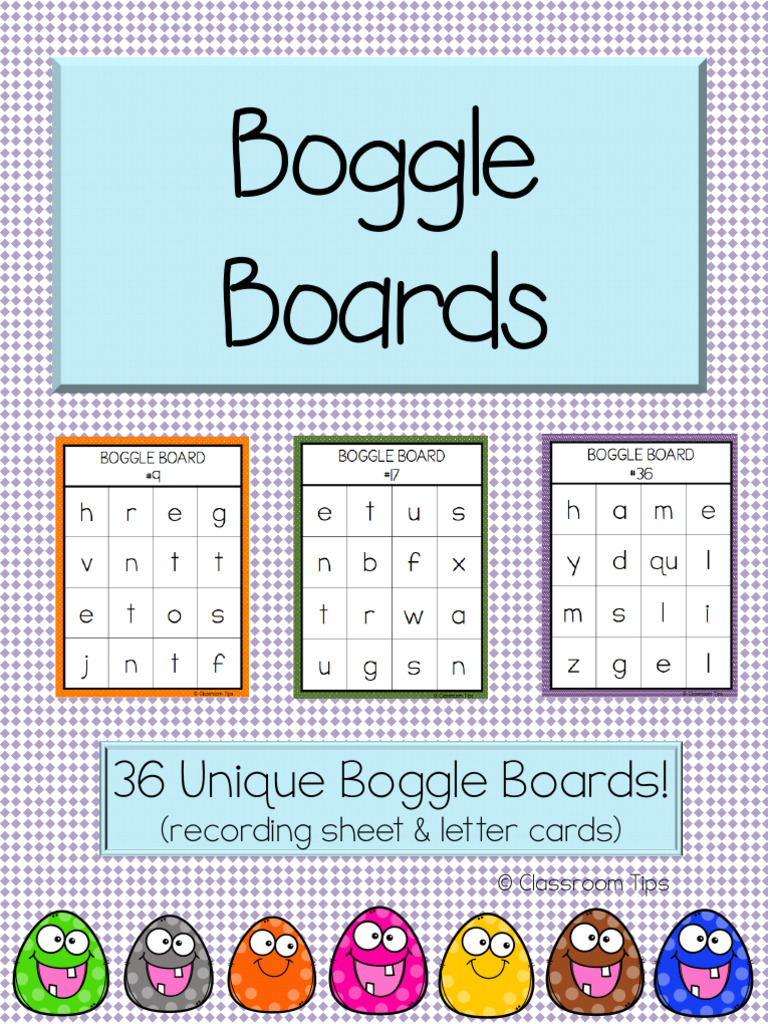 BoggleBoards36boardsFREEBIE 1 | PDF | Career & Growth | Home & Garden