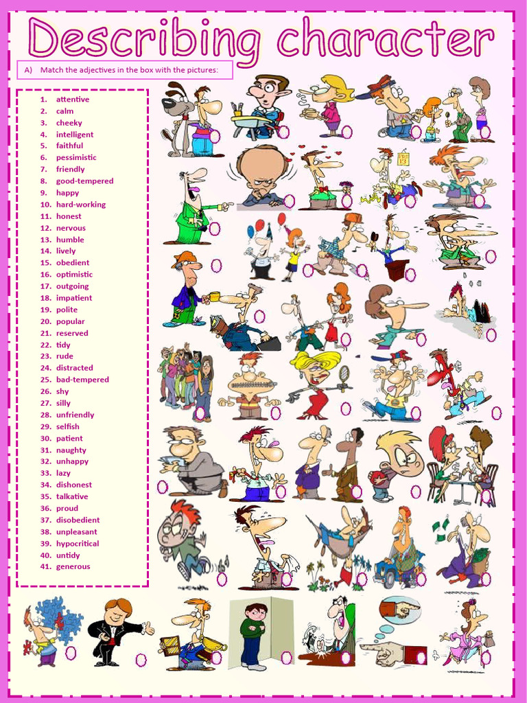 Describing Character - Exercises | PDF