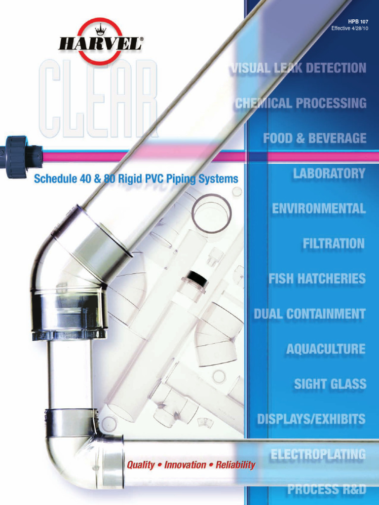 Catálogo - PVC Transparente (Harvel) | PDF | Pipe (Fluid Conveyance ...