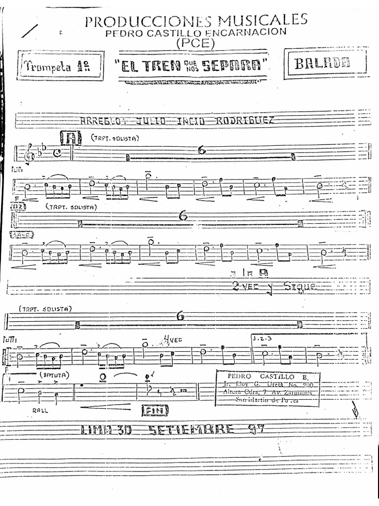 El Tren Que Nos Separa Balada | PDF