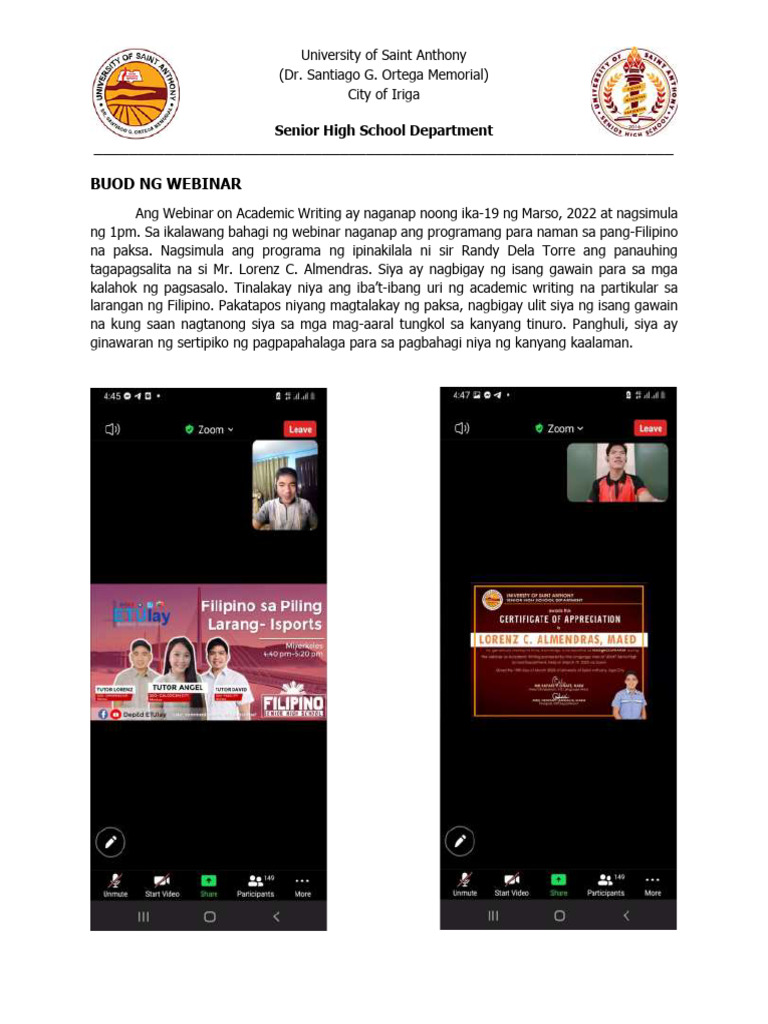 Buod NG Webinar | PDF