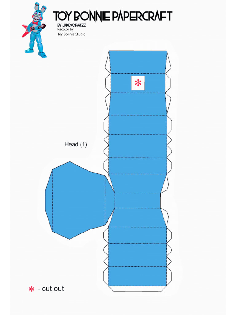 Toy Bonnie Papercraft Recolor by Toy Bonniz Studio | PDF