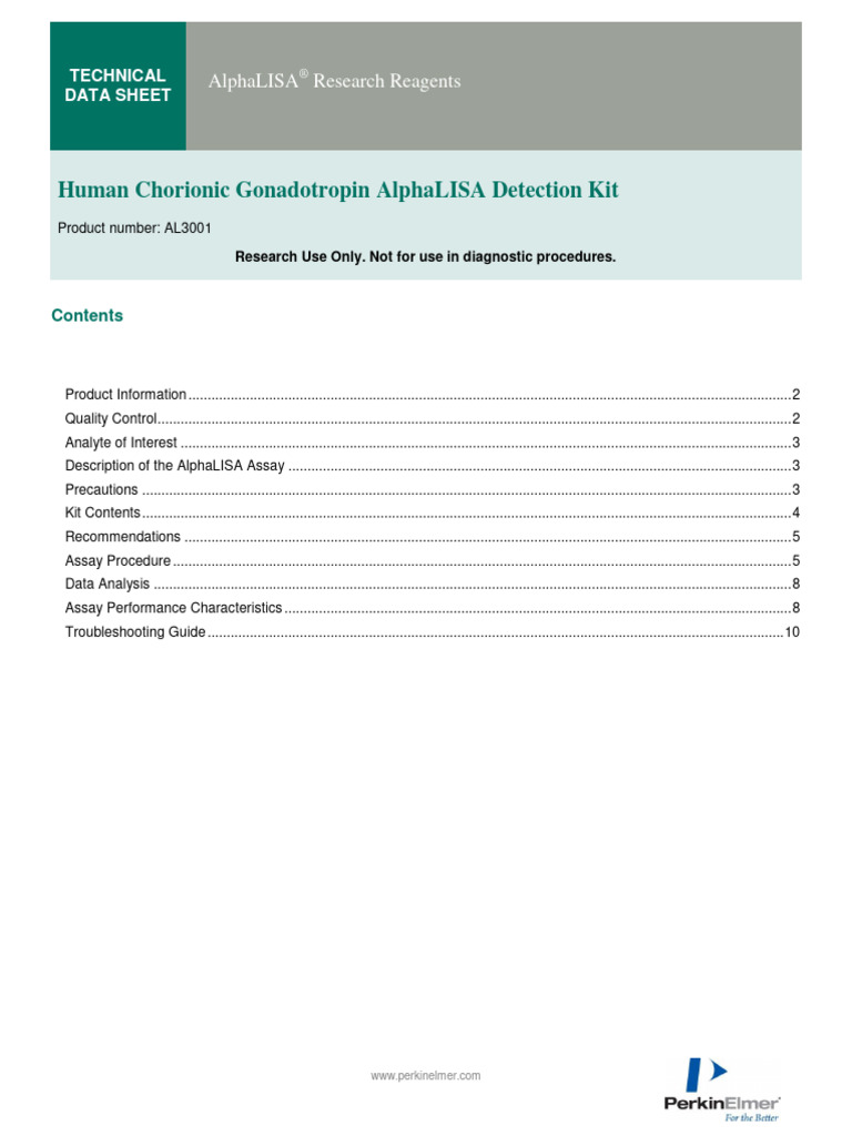Man Alphalisa HCG Al3001 | PDF | Immunoassay | Assay