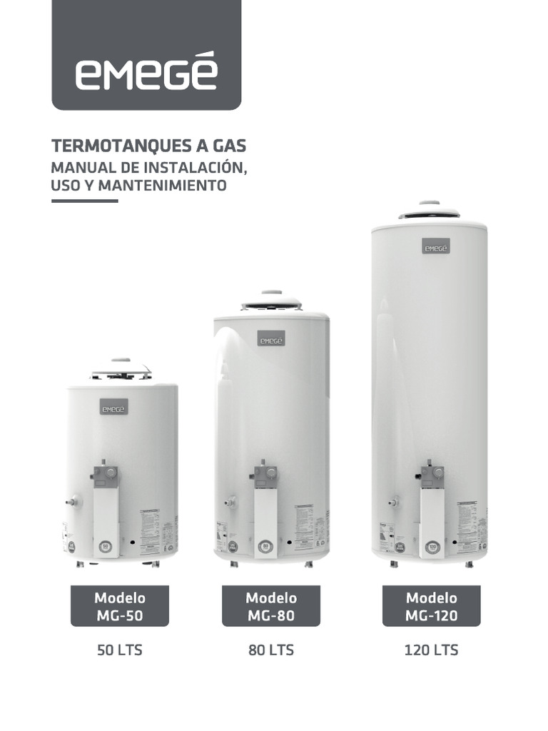 Termotanque a gas Emege | PDF