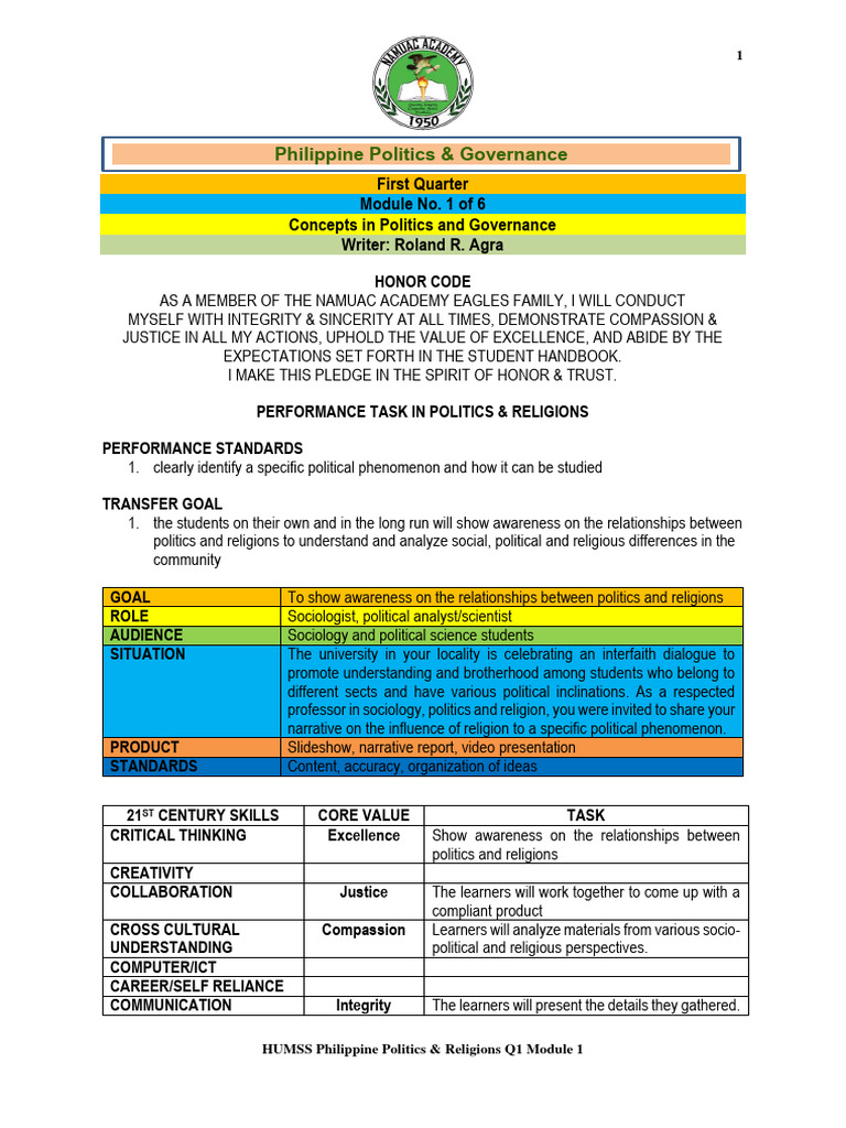 Humss PPG Q1 M1 | PDF