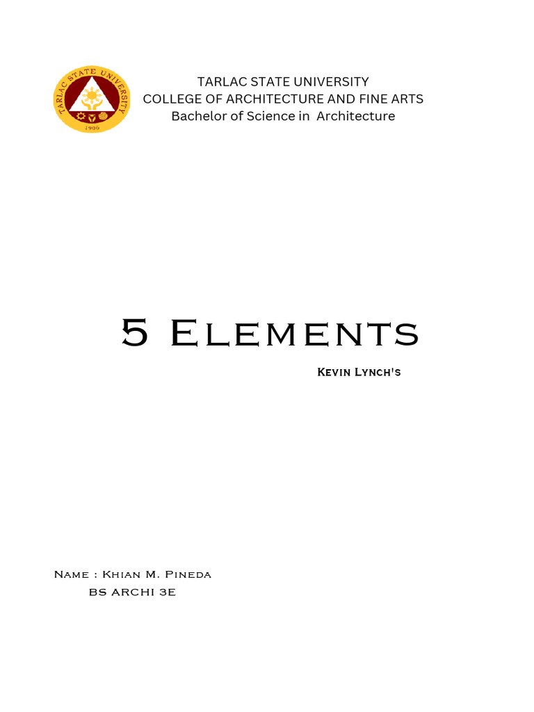 Kevin Lynch's 5 Elements | PDF