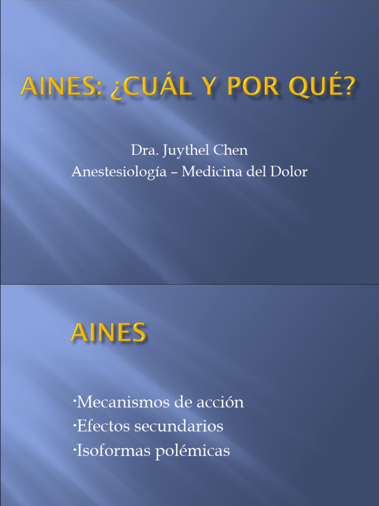 Aines | PDF | Medicina CLINICA | Cuidado de la salud