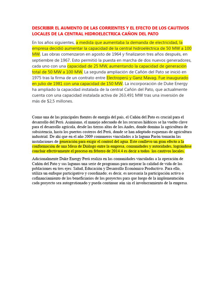 Cañon Pato Tarea | PDF