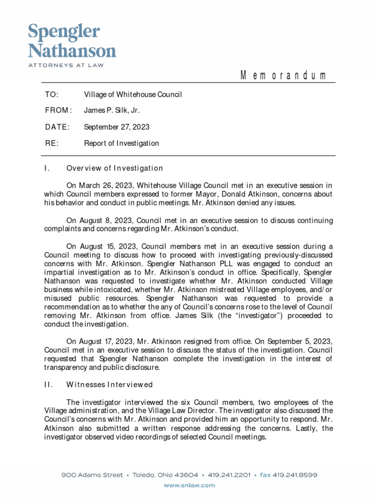 Investigation Report | PDF | Justice | Crime & Violence