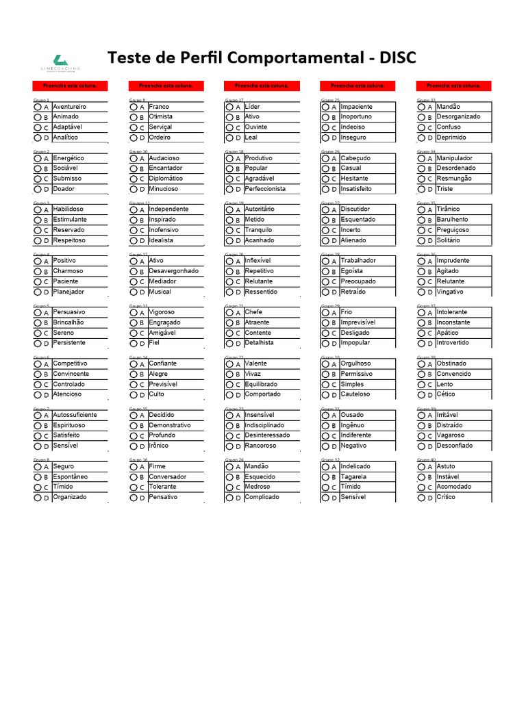 Teste Disc Line Line | PDF