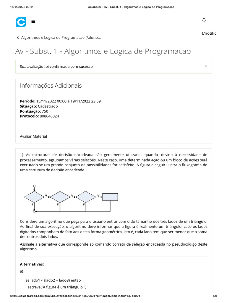 Estruturas de Algoritmos e Seleção | PDF | Algoritmos | Informática