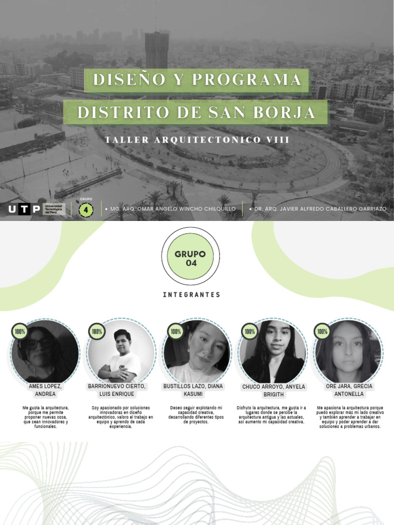 UTP TALLER 8 - Criterios de Diseño y Tentativa de Programa Arquitectónico - Parte 1 | PDF