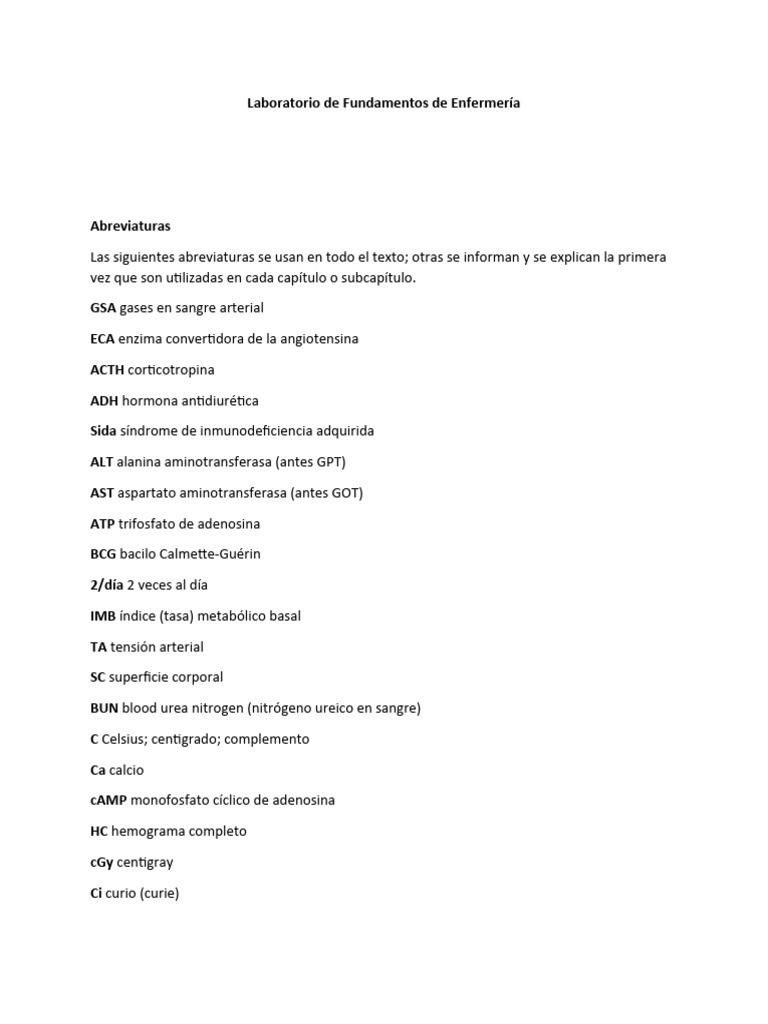 Abreviaturas Medicas | PDF