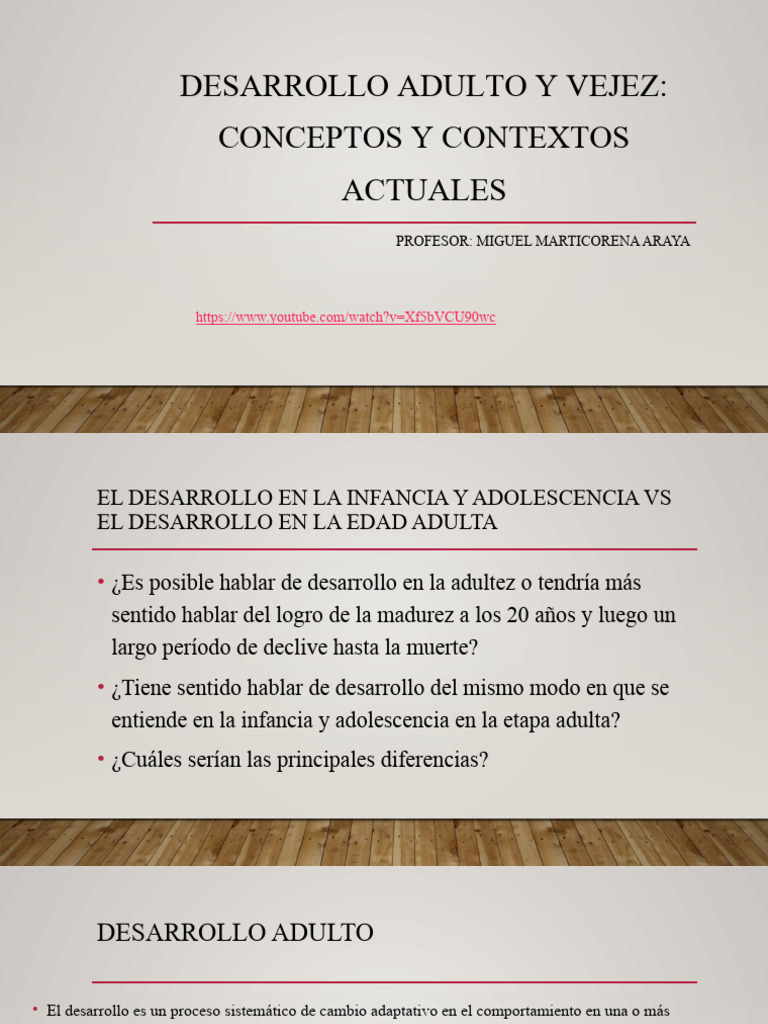 Adultez y Vejez. Conceptos y Contextos Actuales. | PDF
