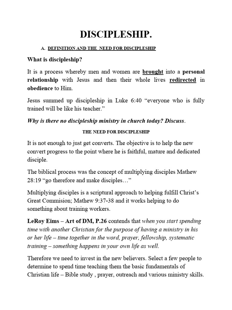 DISCIPLESHIP | PDF