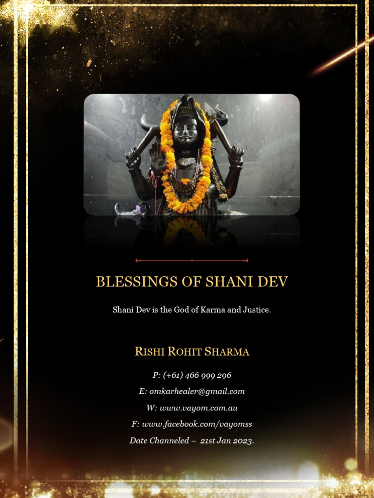 Blessings of Shani Dev Ji | PDF