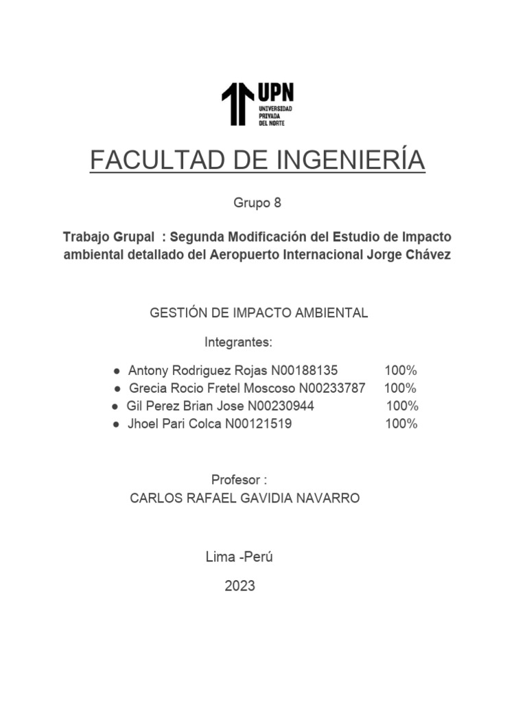 Avance Gestion Ambiental Grupo 8 | PDF | Negocios | Tecnología
