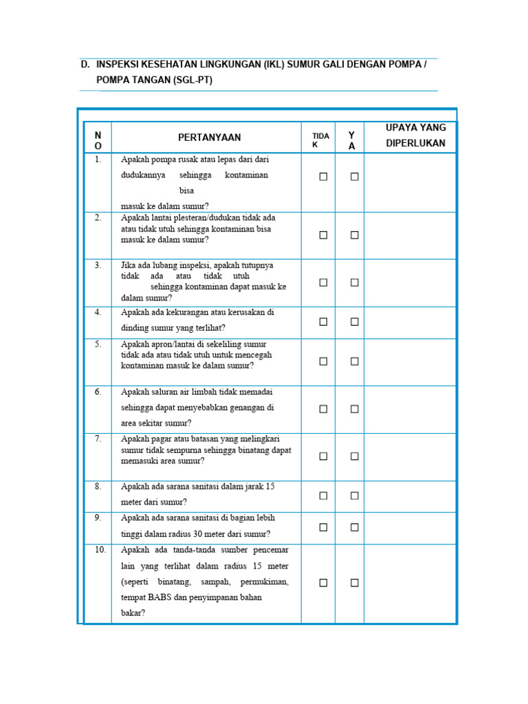 D. Ikl Sumur Gali Dengan Pompa | PDF