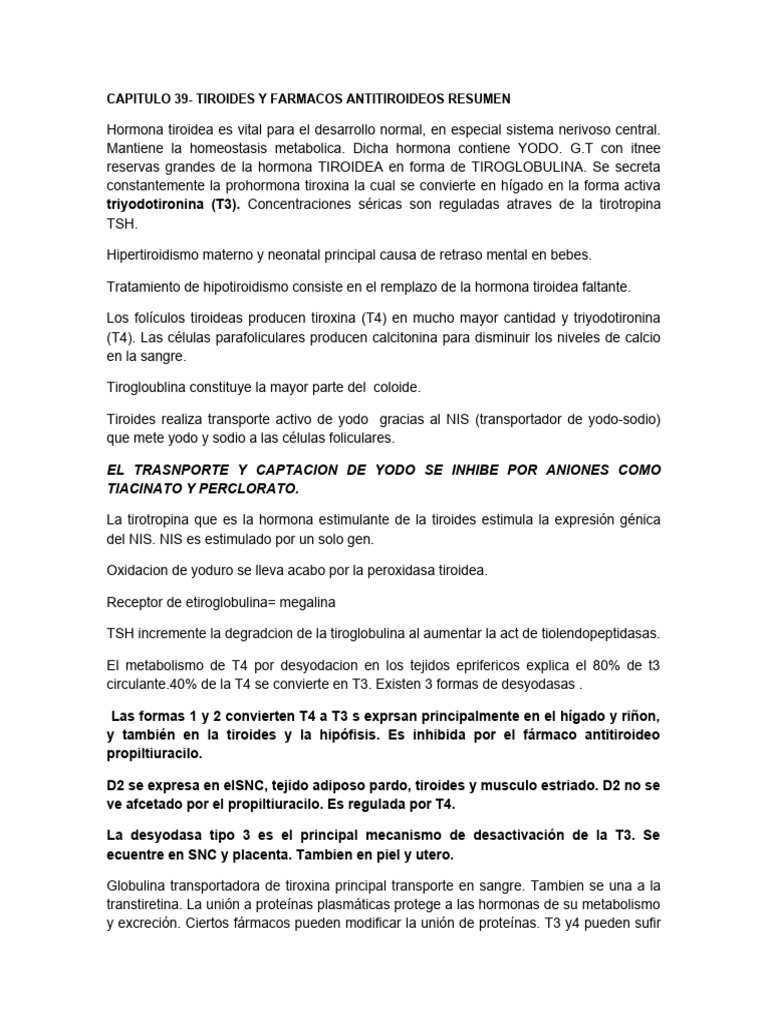 Capitulo 39 Antitiroideos Terminado | PDF