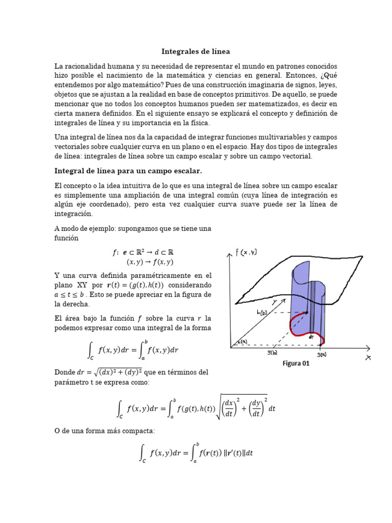 Integrales de Linea | PDF | Integral | Vector Euclidiano